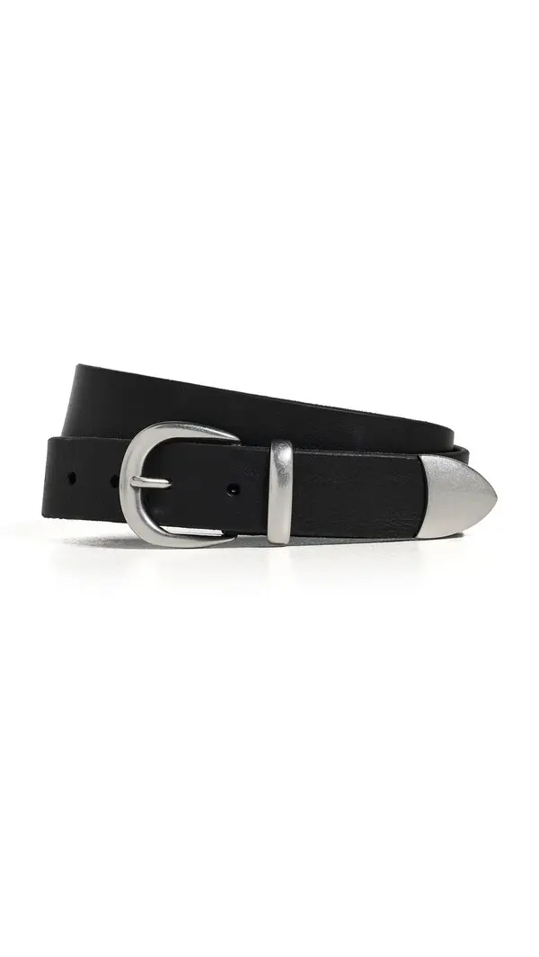 KNICKERBOCKER Western Bridle Leather Belt - Black
