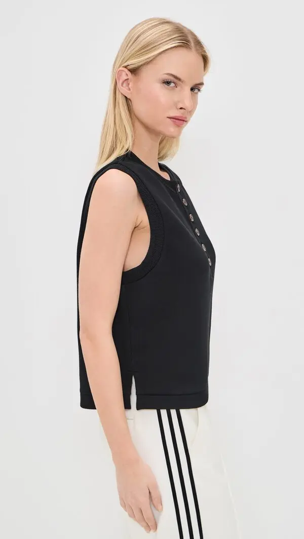 Varley Marla Button Placket Tank - Black