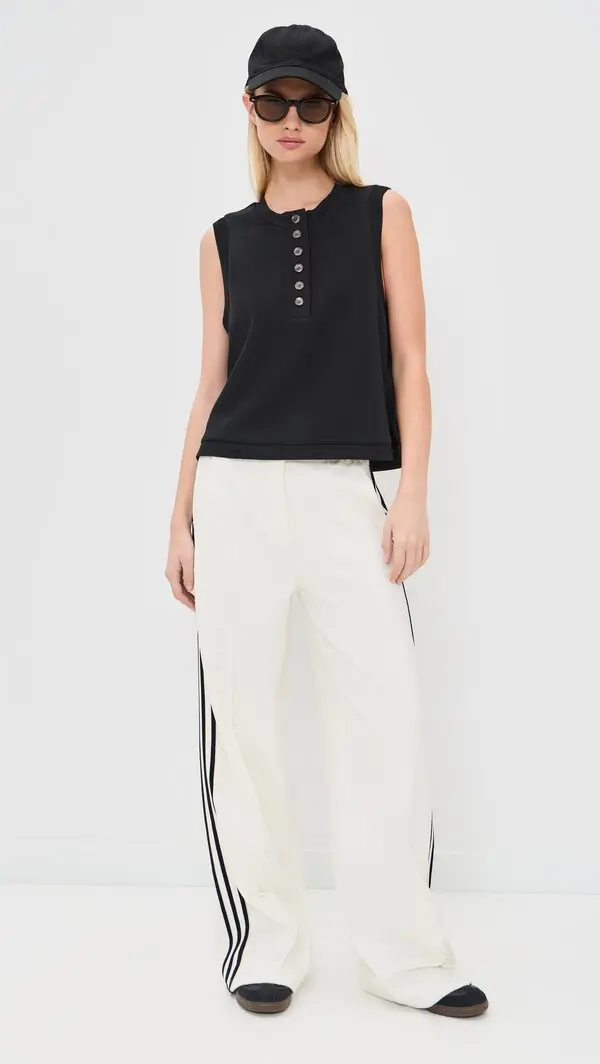 Varley Marla Button Placket Tank - Black