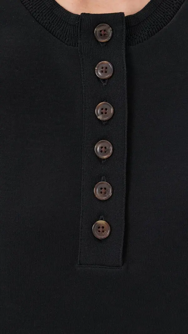 Varley Marla Button Placket Tank - Black