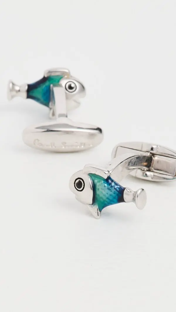 Paul Smith Fish Cufflinks - Navy