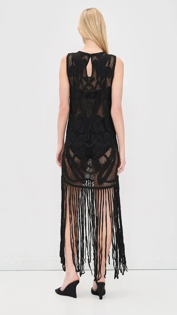 THE GARMENT Kim Fringed Crochet Dress