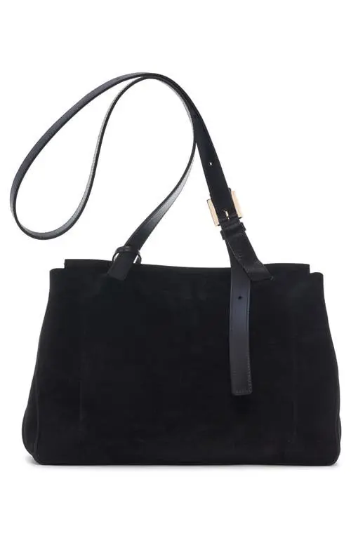 TOM FORD Medium Suede Besace Shoulder Bag - Black