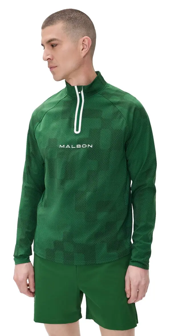 MALBON Performance Raglan Quarter Zip - Eden