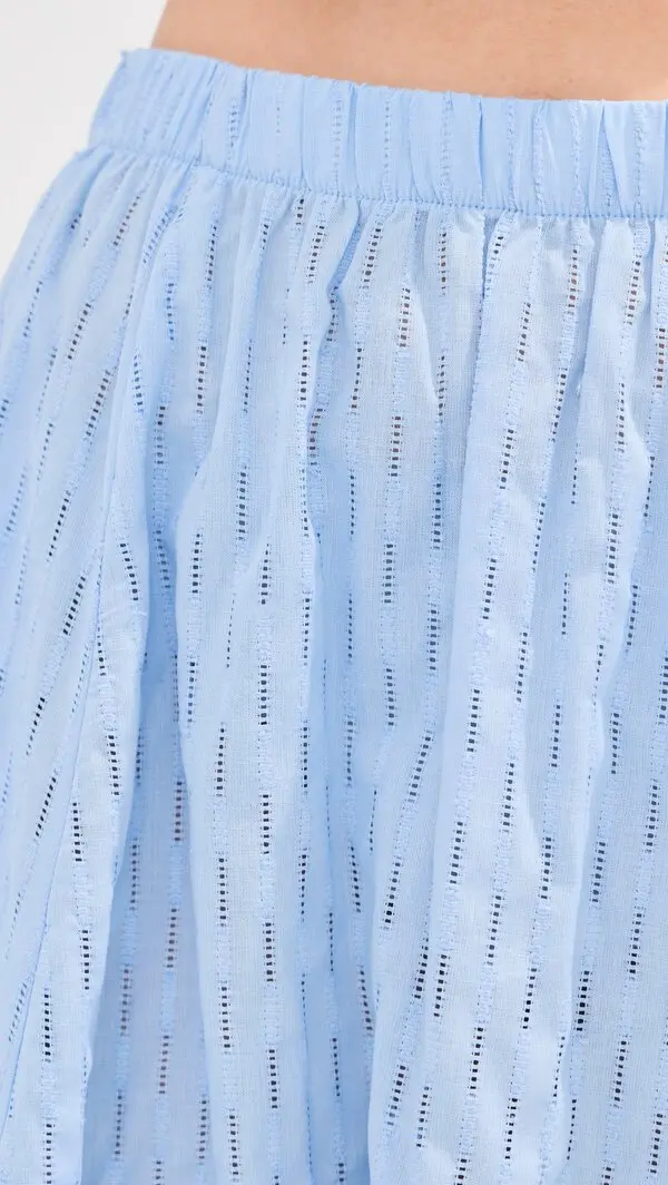 LE BOP Martha Eyelet Skirt - Blue