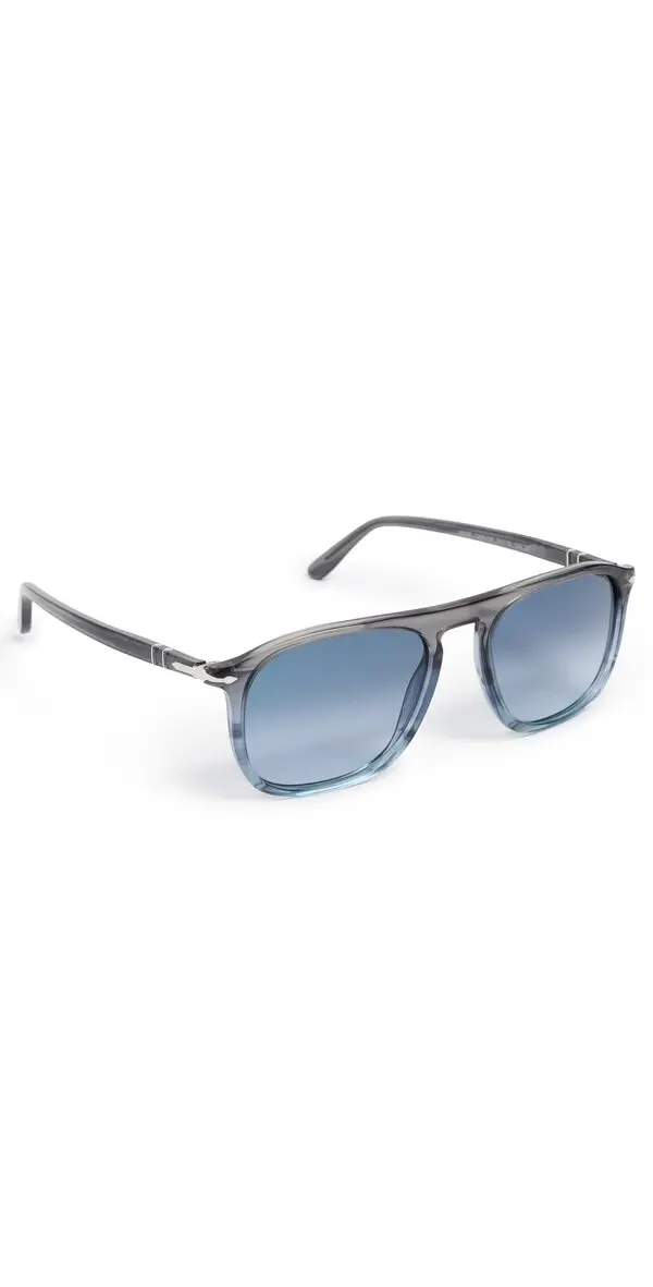 Persol 0po3392s Sunglasses - Striped Grey/azure Grad Blue