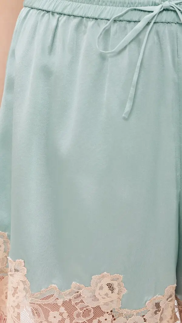 FLEUR DU MAL Juliet Lace Shorts - Frosted Mint