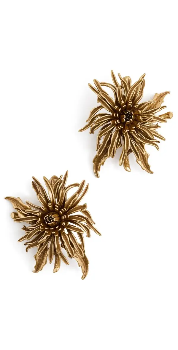 Cult Gaia Octavia Clip On Earrings - Antique Brass