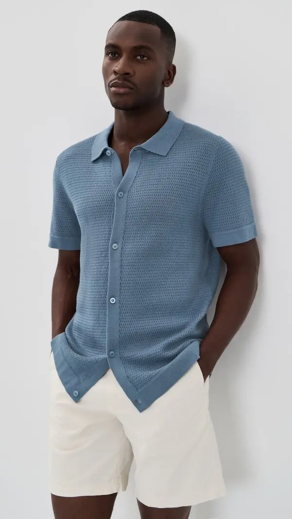 Onia Drop Needle Button Up Shirt