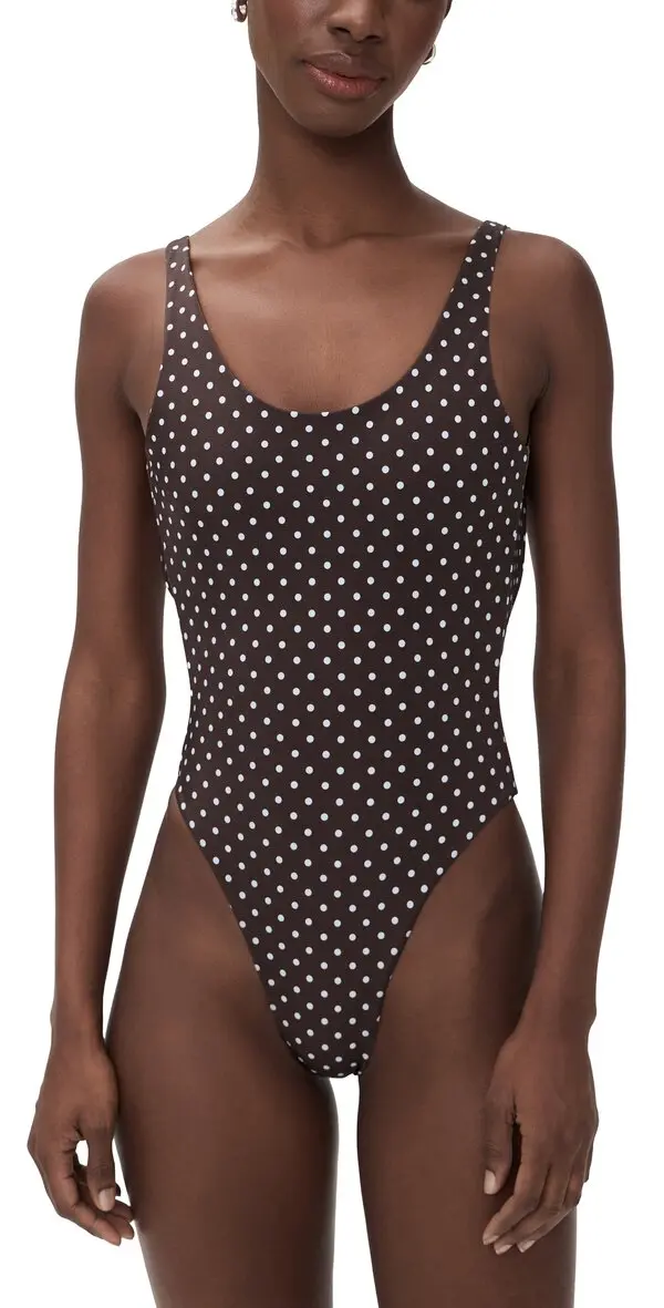Lioness Kenny Piece Swimsuit - Chocolate Blue Polka