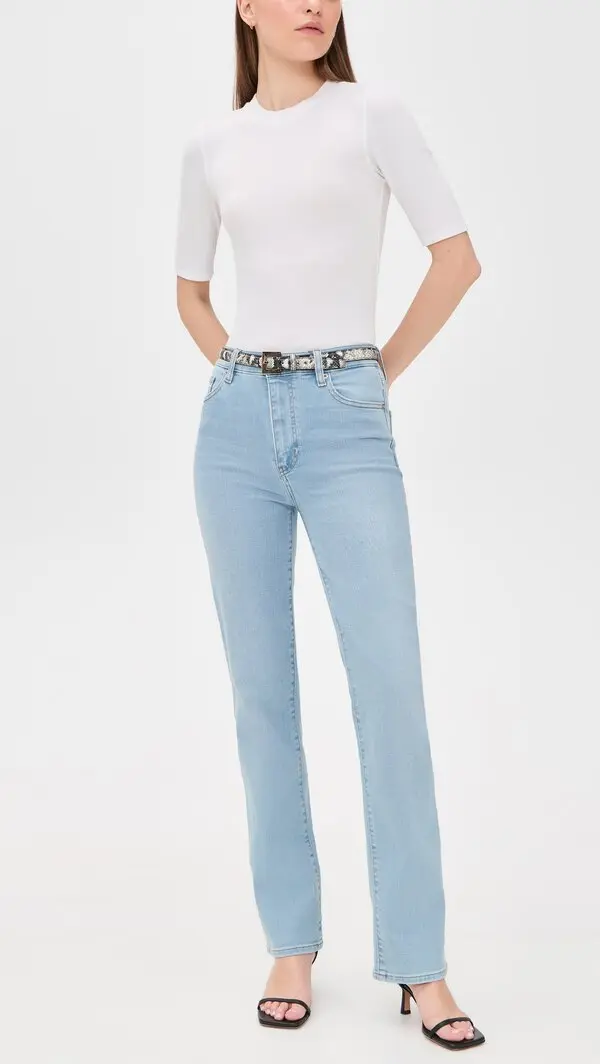 FRAME Le Sleek Straight Long Jeans - Hush