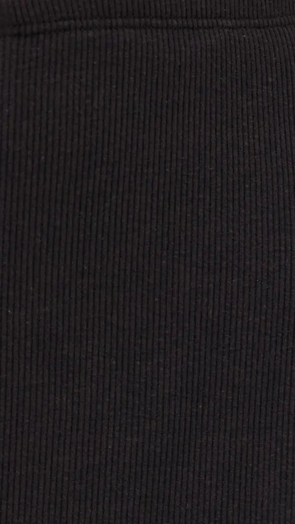 LISA SAYS GAH Ribbed Stretch Jersey Skort - Black