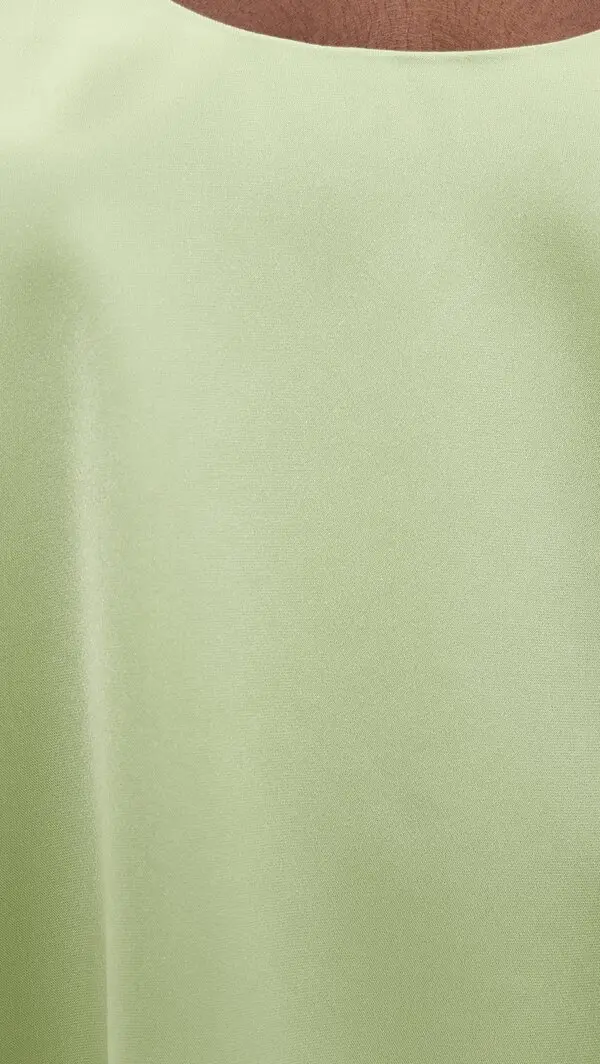 LA LIGNE Satin Scoop Neck Tank - Celadon