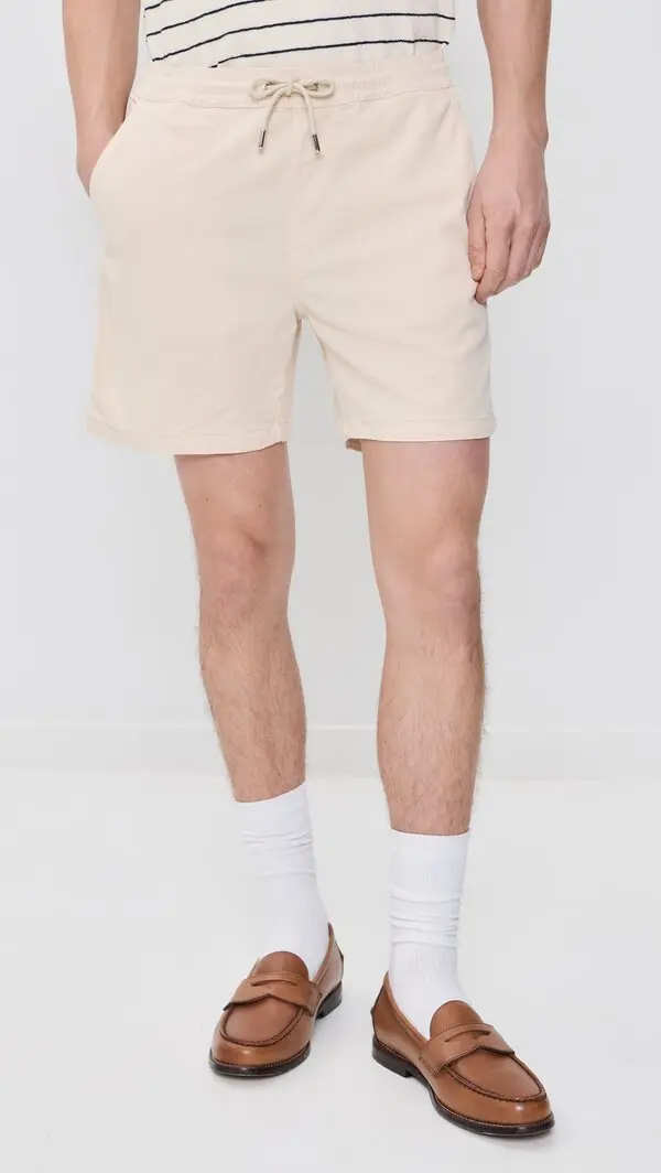 Nn07 Gregor Pull-on Stretch Twill Shorts - Ivory