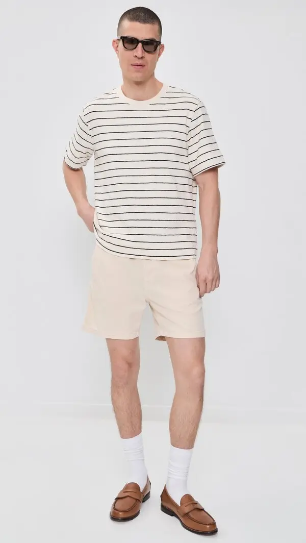 Nn07 Gregor Pull-on Stretch Twill Shorts - Ivory