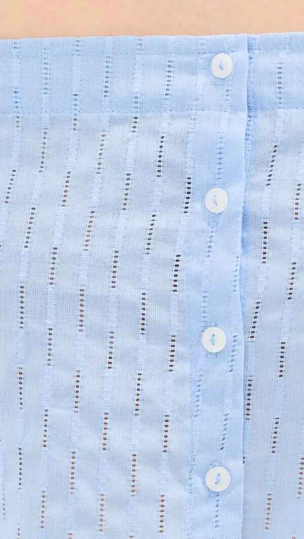 LE BOP Martha Eyelet Top - Blue