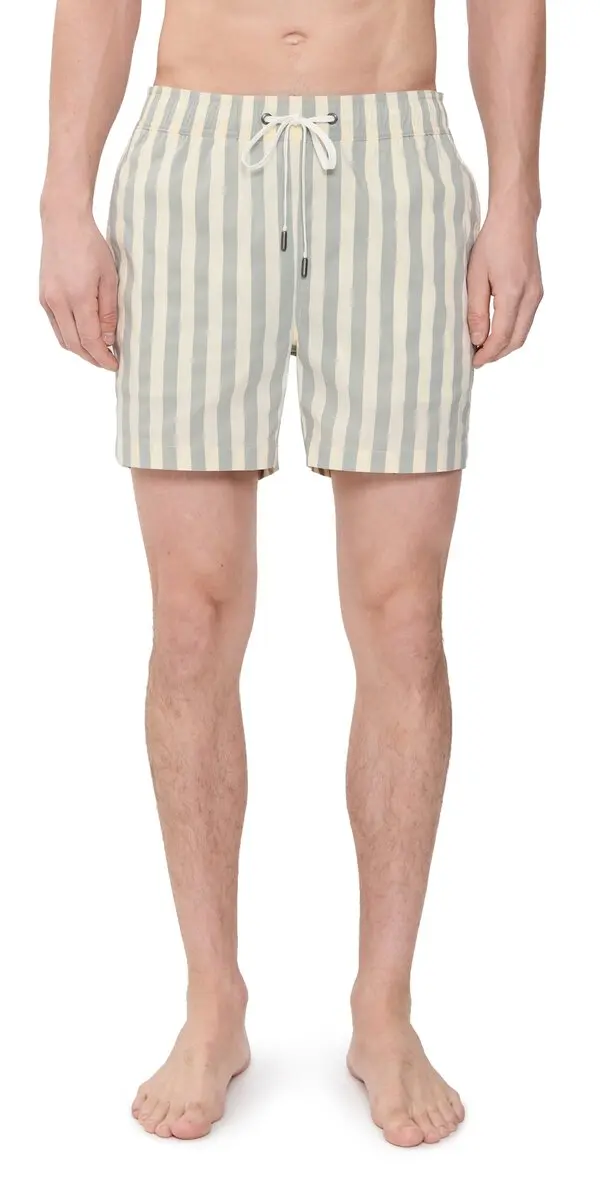 Onia Charles 5 Swim Trunks - Sea Glass/cream