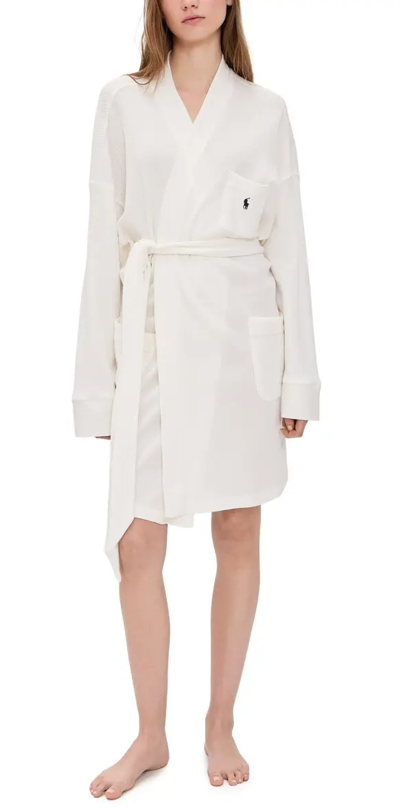 Polo Ralph Lauren Waffle Robe - Ecru