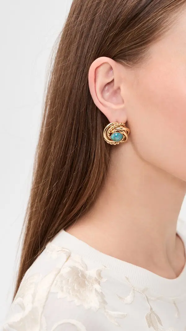 Gas Bijoux Atika Earrings With And Gold Plated Brass