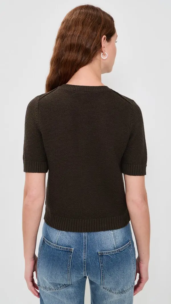 ALEX MILL Elle Linen Cotton Cardigan - Roasted Bean
