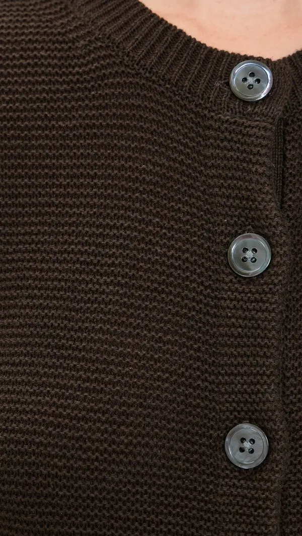 ALEX MILL Elle Linen Cotton Cardigan - Roasted Bean