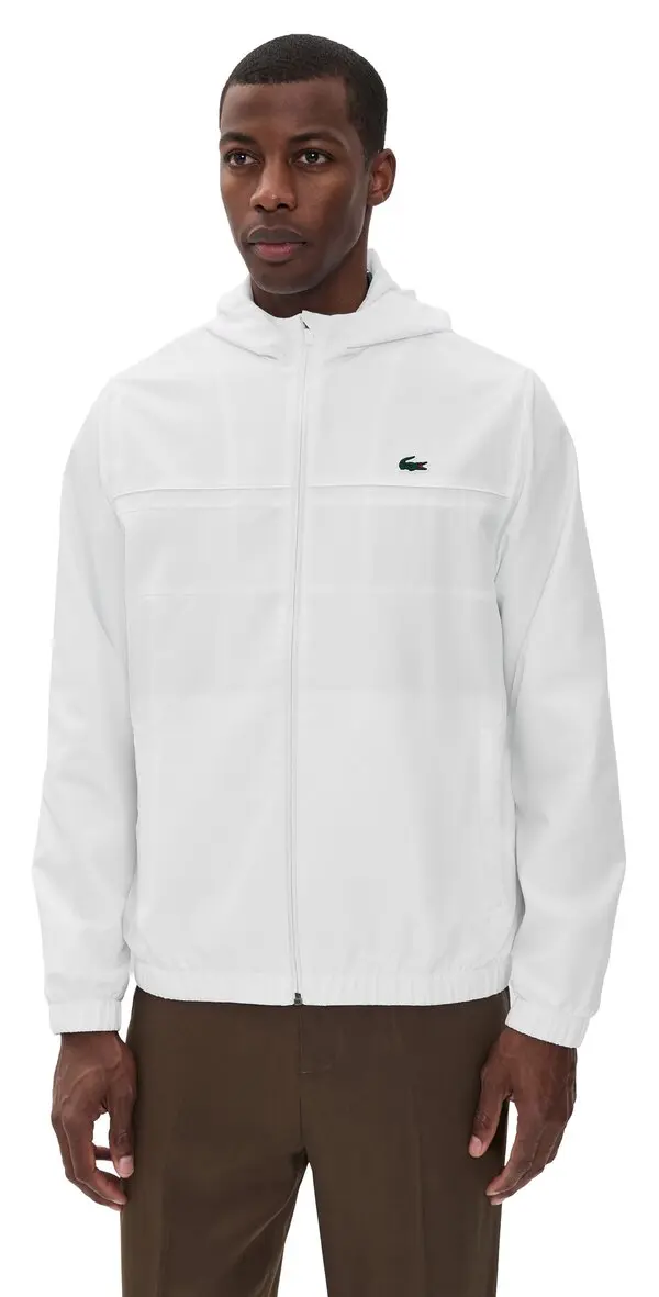 Lacoste Lightweight Performance Zip Jacket - Blanc