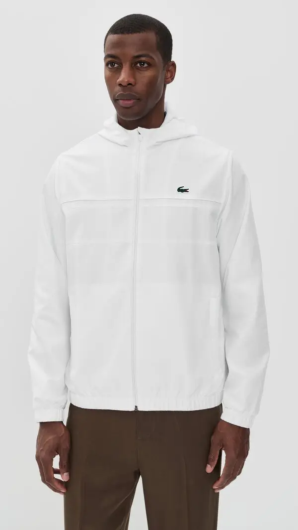 Lacoste Lightweight Performance Zip Jacket - Blanc