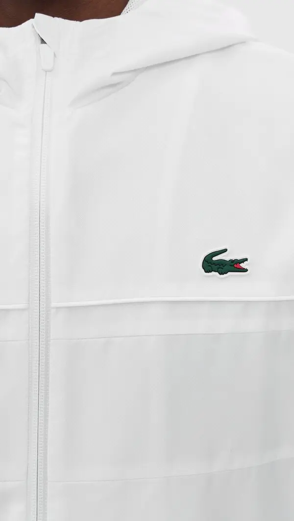 Lacoste Lightweight Performance Zip Jacket - Blanc