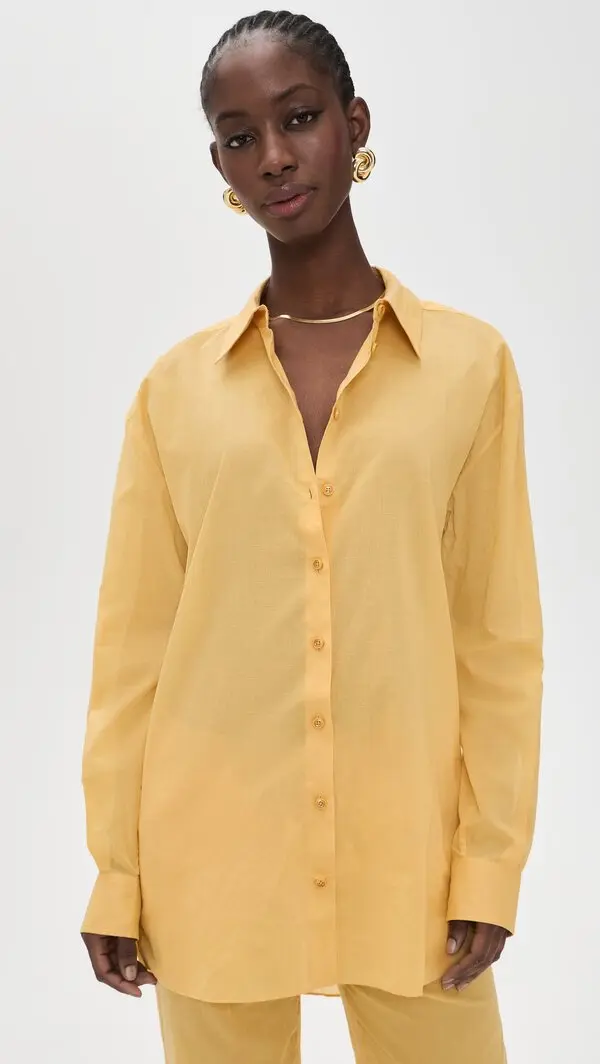 Eterne Lucien Button Down Shirt - Saffron