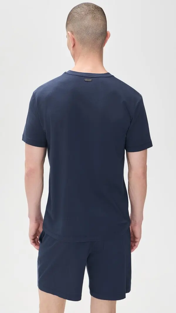 Lunya Slumberknit Henley Tee - Deep Blue
