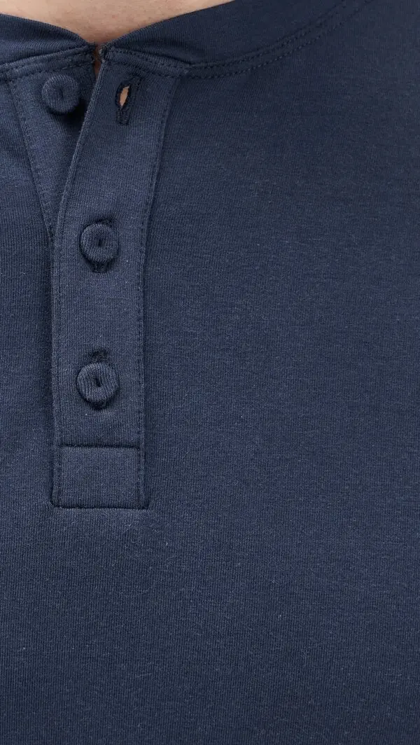 Lunya Slumberknit Henley Tee - Deep Blue
