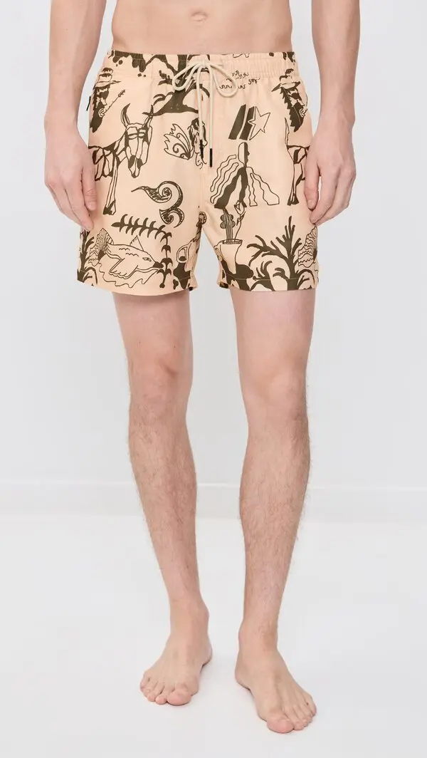 Oas Printed Swim Shorts