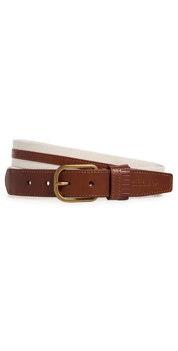 Adidas Originals Golf Leather Belt - Chalk White