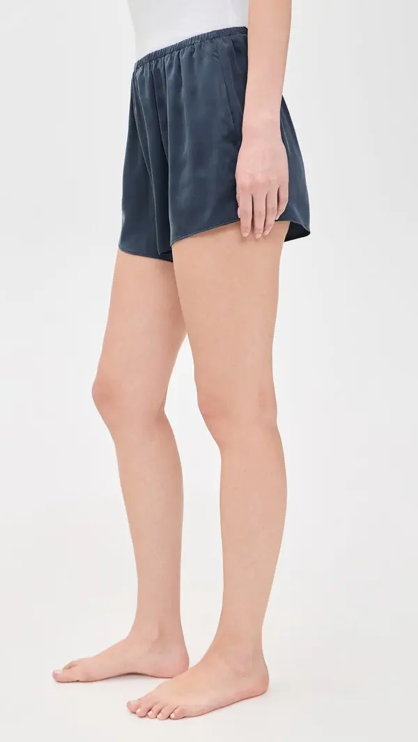 Lunya Washable Silk Tap Shorts - Deep Blue