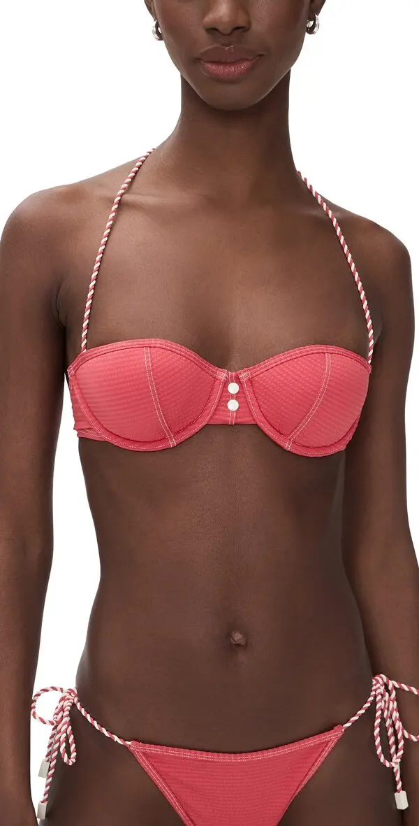 Solid & Striped The Harlow Bikini Top - Rooftop Red