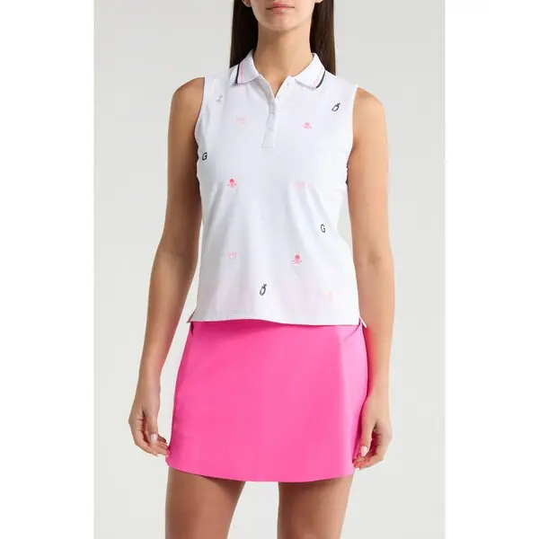 G/fore Embroidered Piqué Golf Polo