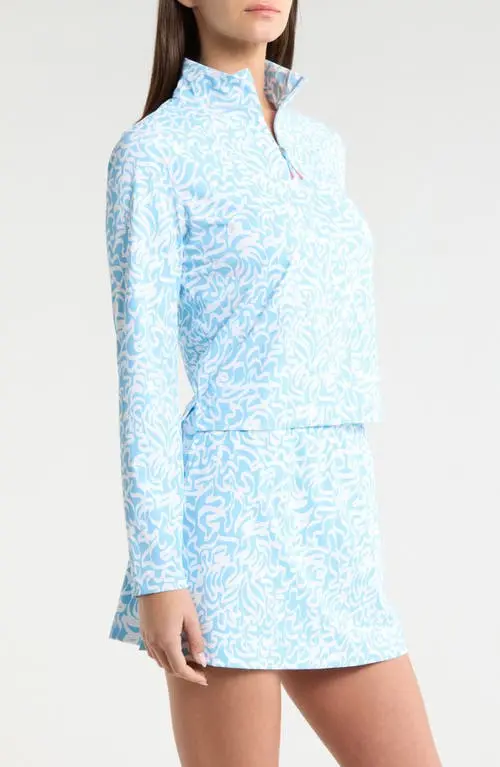 G/fore Scribble Print Quarter-zip Golf Sweatshirt