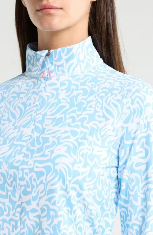 G/fore Scribble Print Quarter-zip Golf Sweatshirt
