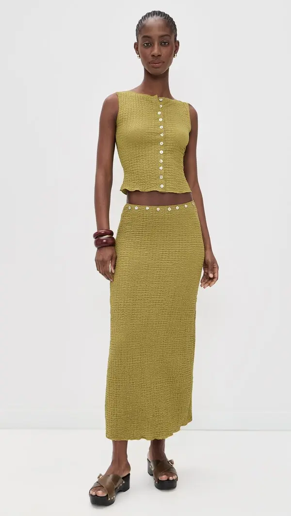 LISA SAYS GAH Sammy Skirt - Olive