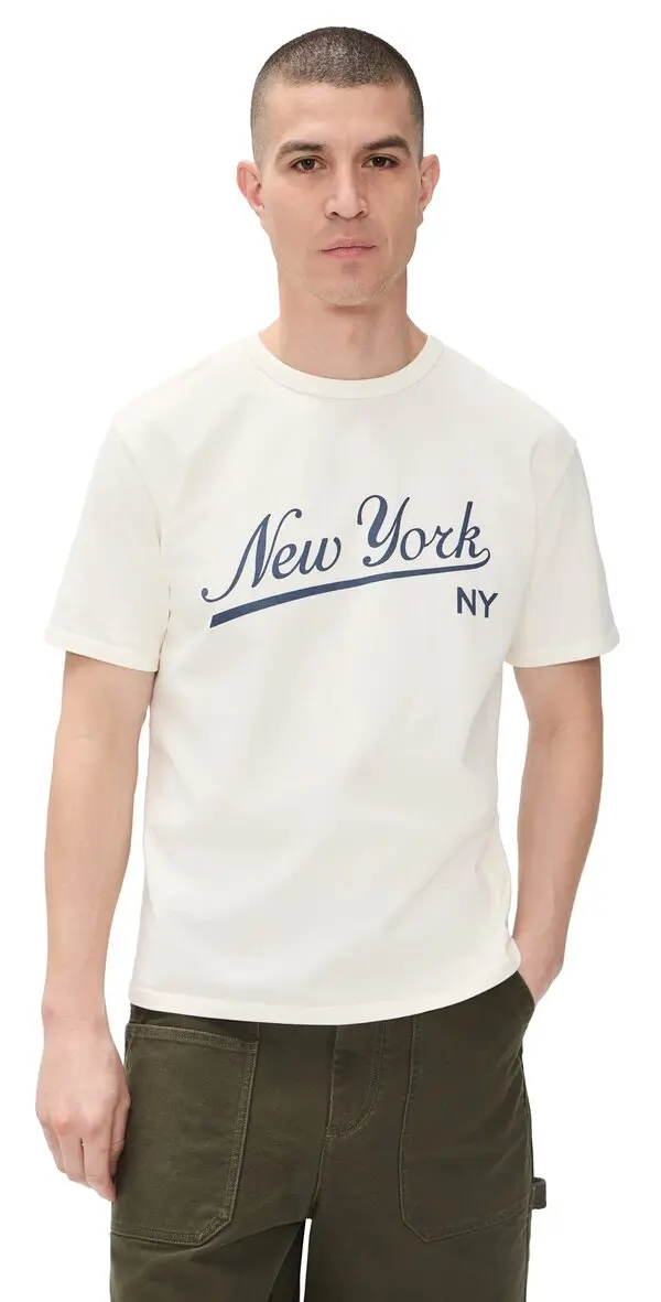 KNICKERBOCKER Big League Heavyweight T-shirt - Milk