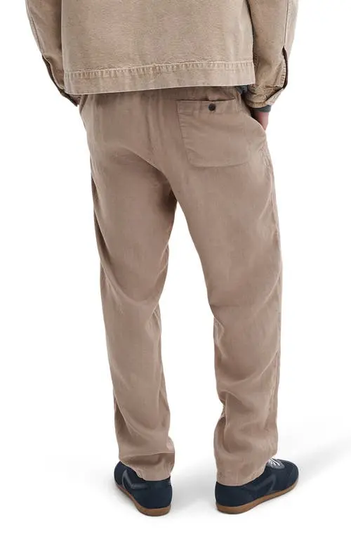 Rag & Bone Elastic Waist Linen Dress Pants - Beige