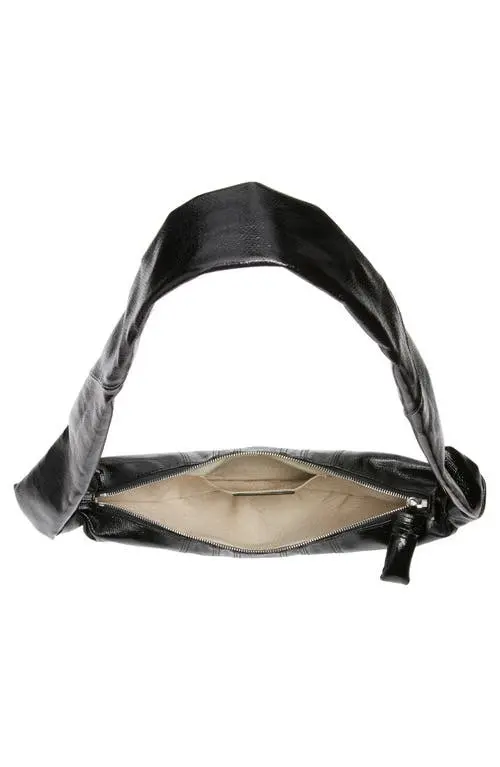 LEMAIRE Small Croissant Coated Cotton Crossbody Bag - Black