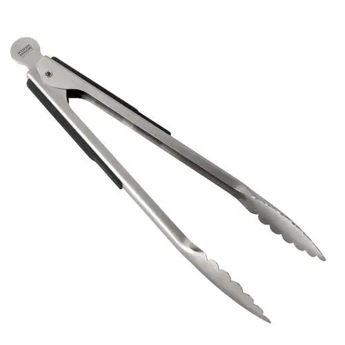 KUHN RIKON Essential Precision Tongs With Stainless Steel Grips - Silver