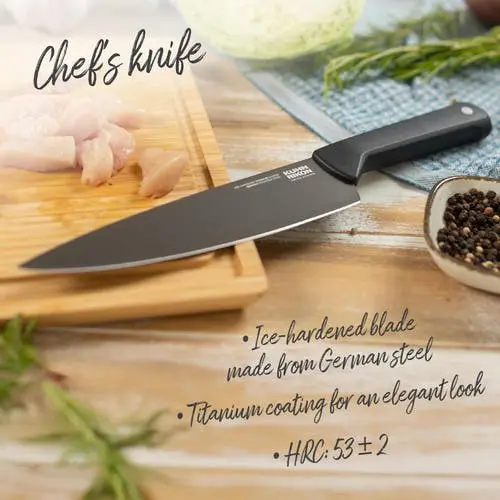 KUHN RIKON Iced 3 Piece Knife Set, Paring, Chef, Bread