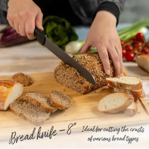 KUHN RIKON Iced 3 Piece Knife Set, Paring, Chef, Bread