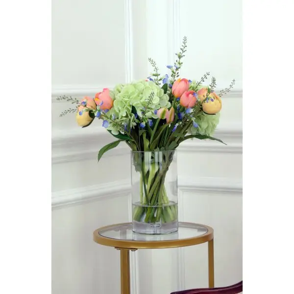MARK ROBERTS Tulip Hydrangea Bouquet - Peach