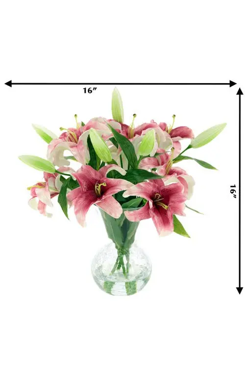 MARK ROBERTS Vase Of Lilies - Red Violet