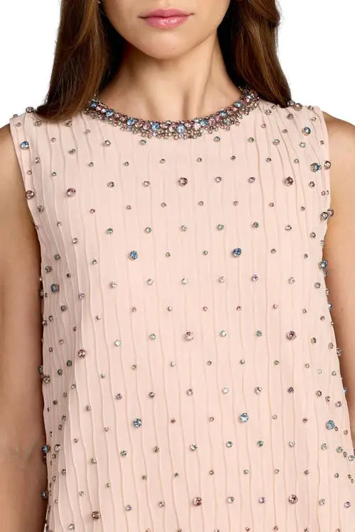 Mac Duggal Beaded Sleeveless Mini Dress