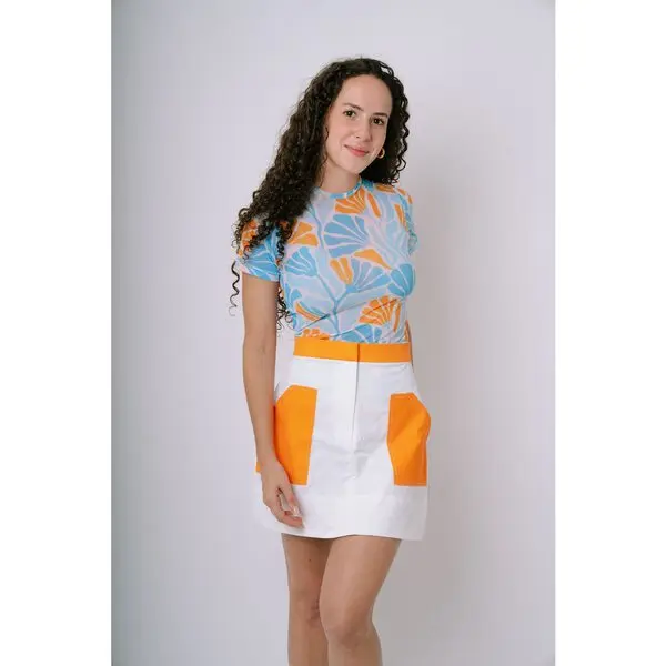 SAN MALO Sabrina Mini Skirt - Orange
