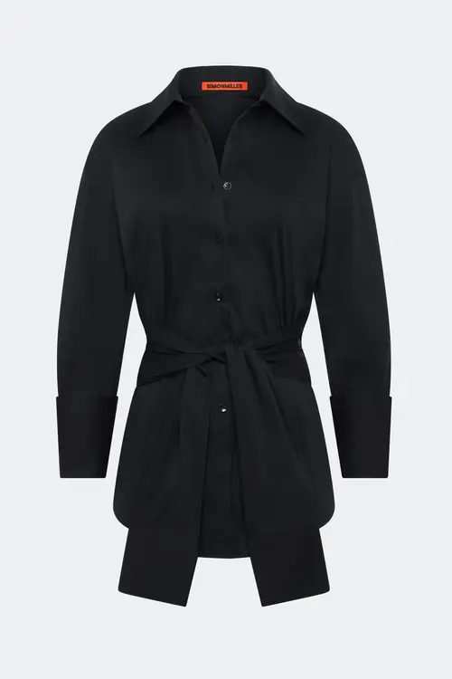 SIMONMILLER Inna Poplin Top - Black